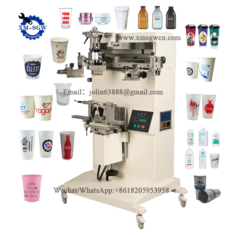 Semi-Automatic Hot Stamping Machine For Round Glass Bottles Stamping ...