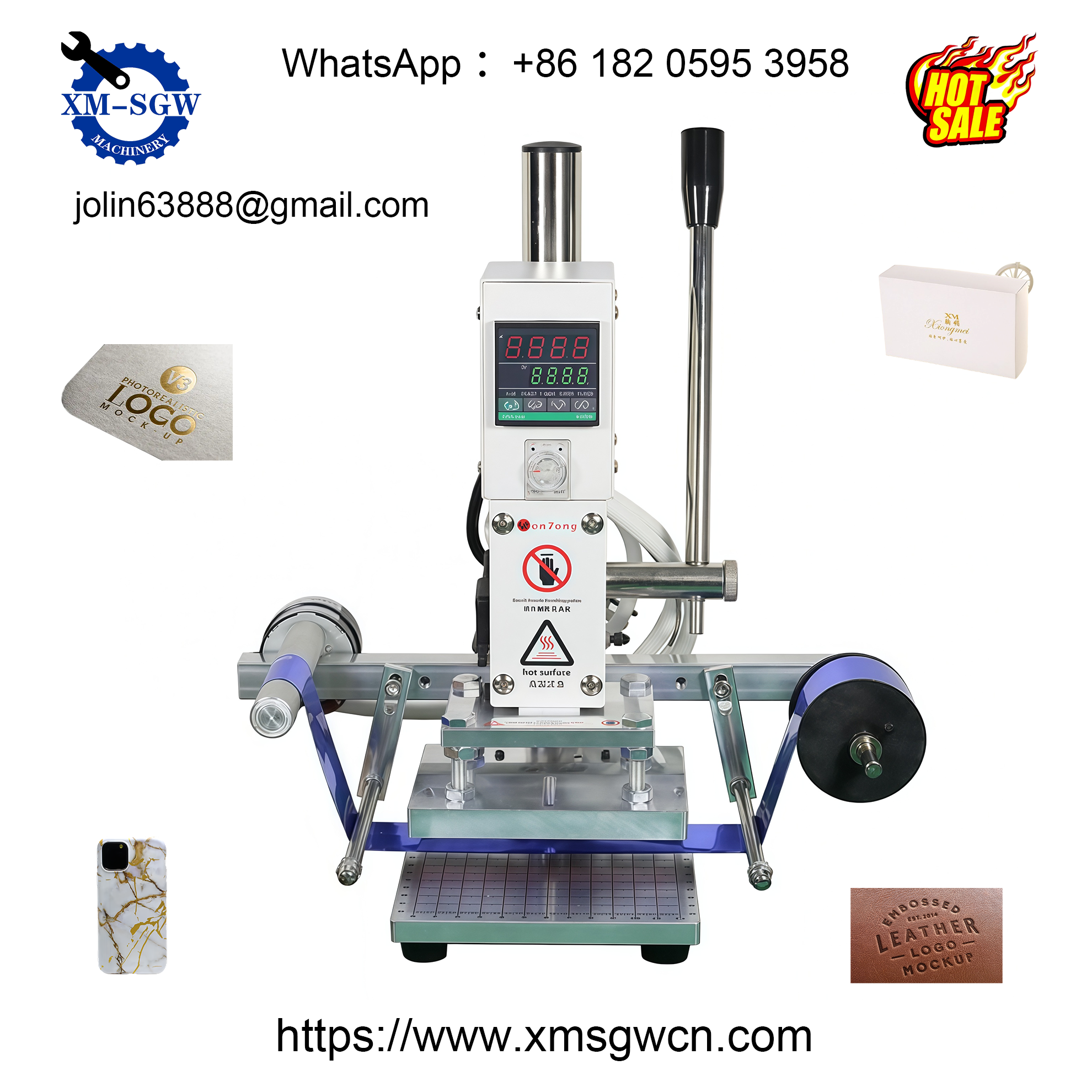 Manual Hot Foil Stamping Machine for Leather Paper Plastic License ...