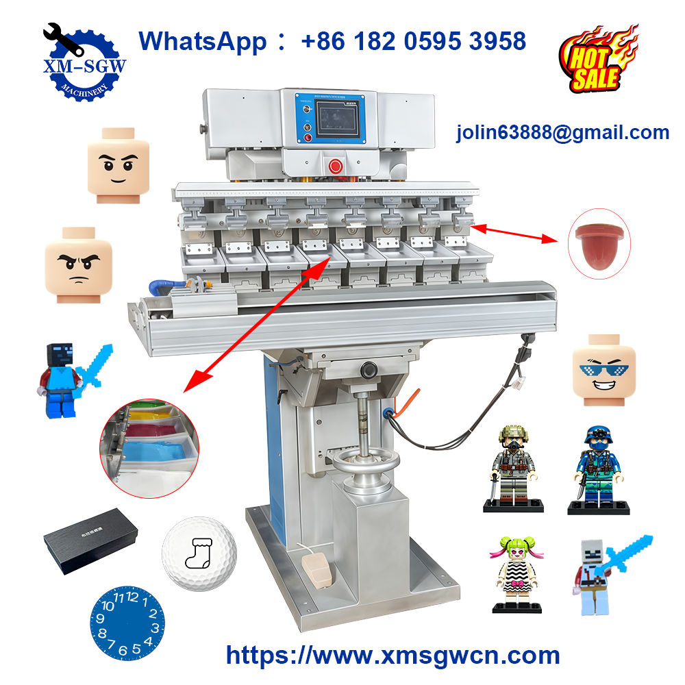 SGW Industrial 8-Color Shuttle Type Servo Pad Printing Machine for LEGO ...