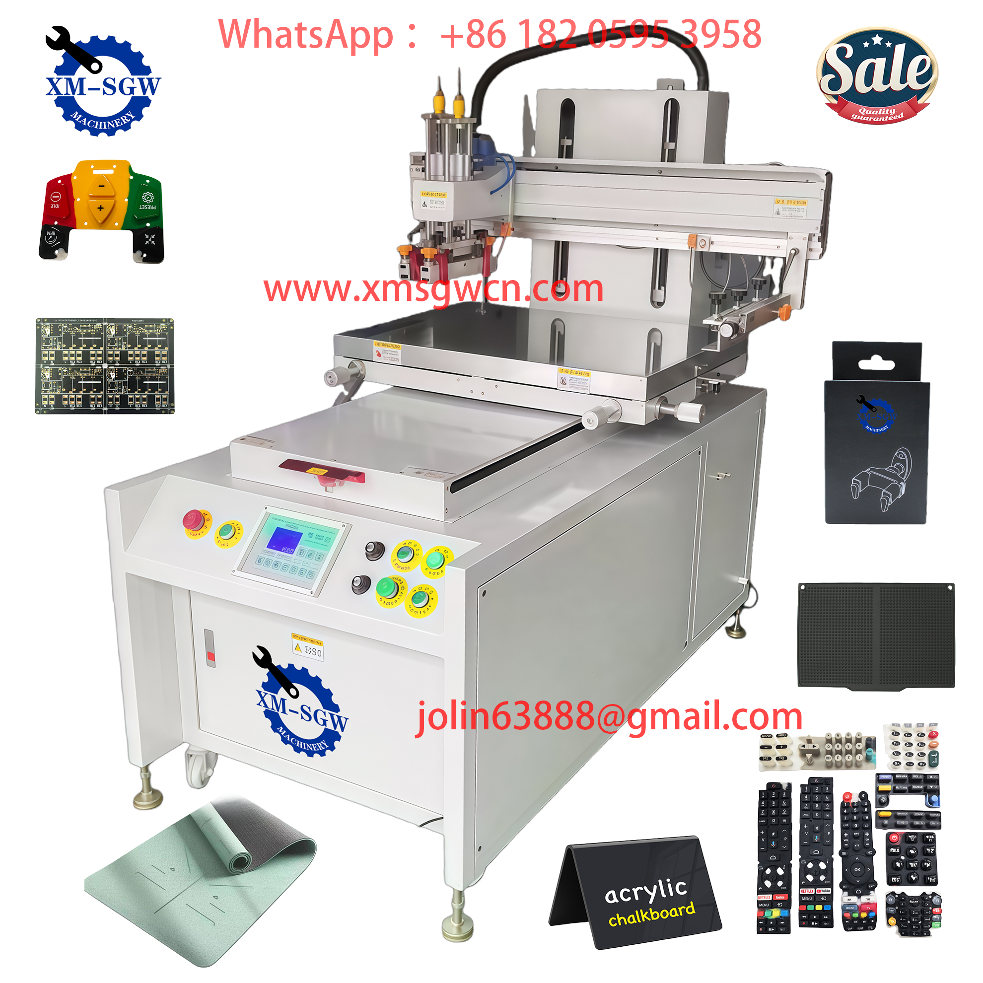SGW High Quality Flat Screen Printing Machine for Remote Control ...